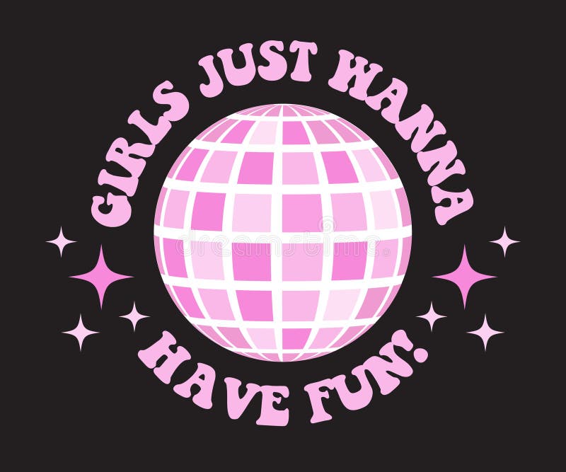 70s Retro Groovy Disco Ball. Girls Slogan Print for Graphic Tee Stock ... 70s Retro Groovy Disco Ball. Girls Slogan Print for Graphic Tee Stock ...