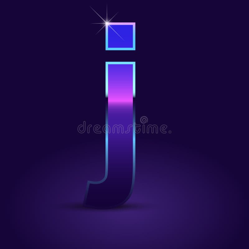 80 S Retro Letter J Lowercase Vector Font Isolated on Dark Violet ...