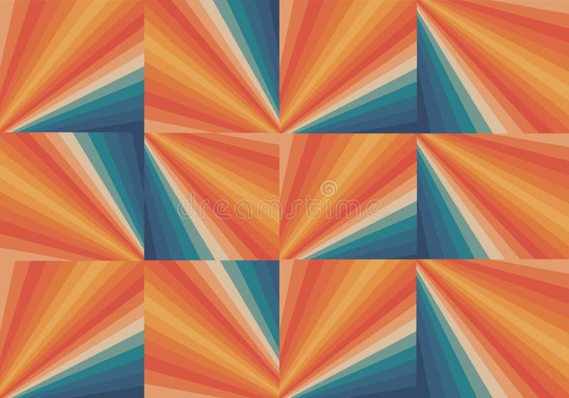 70s Retro Sunshine Background Picture Pattern Stock Vector ...