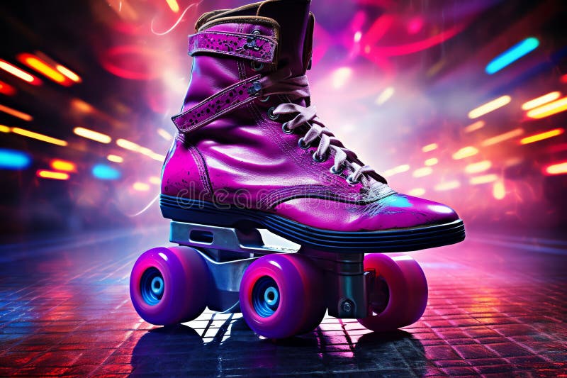 80s Roller Disco Themed Backdrop 80s Retro Nostalgic Stock Illustration ...