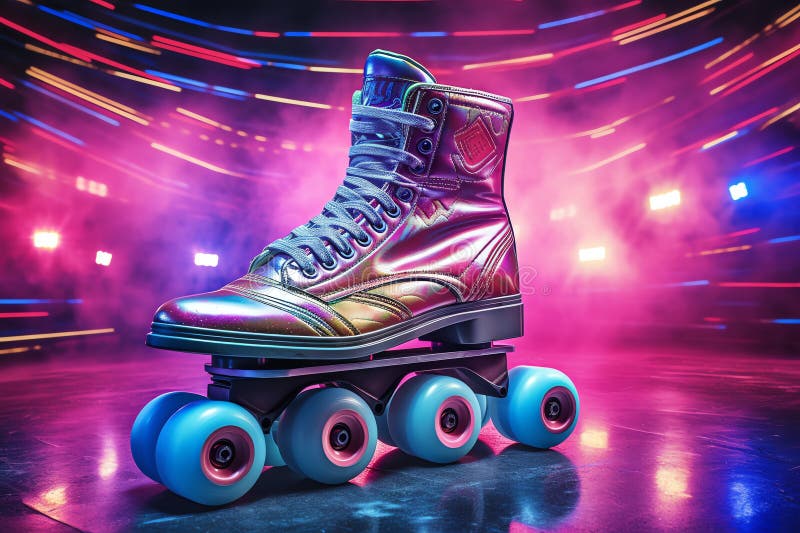 80s Roller Disco Themed Backdrop 80s Retro Nostalgic Stock Illustration ...