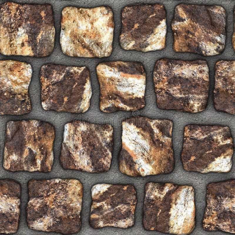 S025 Seamless Texture - Cobblestone Pavers Stock Illustration ...