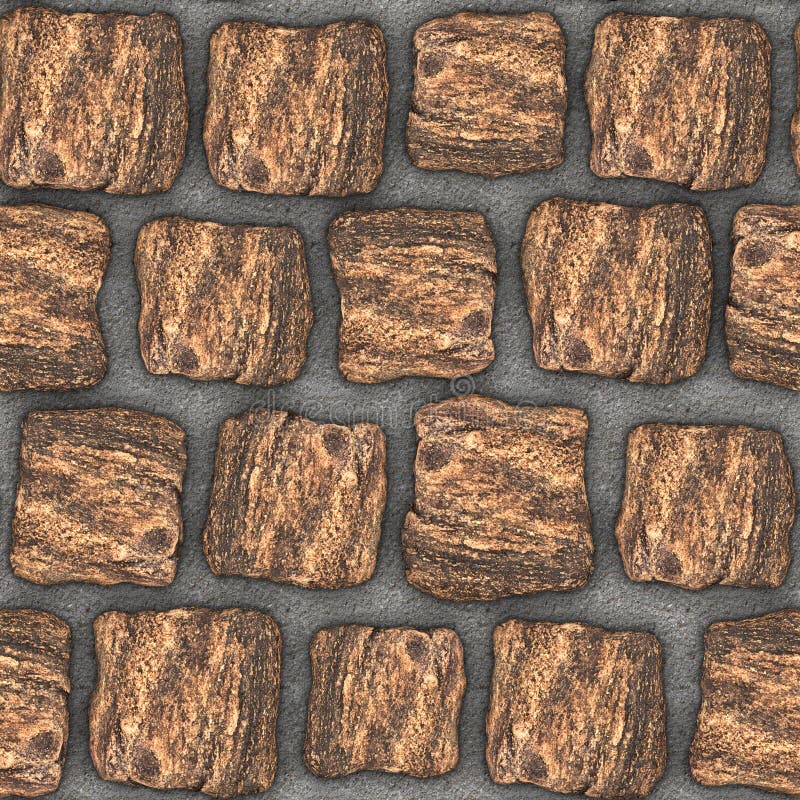 S003 Seamless Texture - Cobblestone Pavers Stock Illustration ...