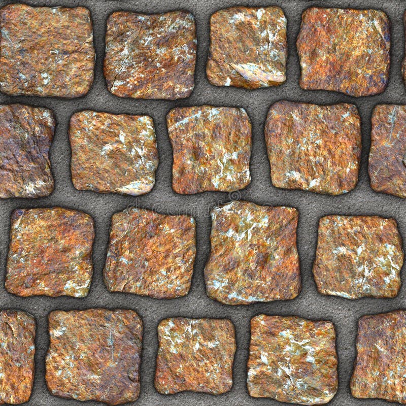 S051 Seamless Texture - Cobblestone Pavers Stock Illustration ...
