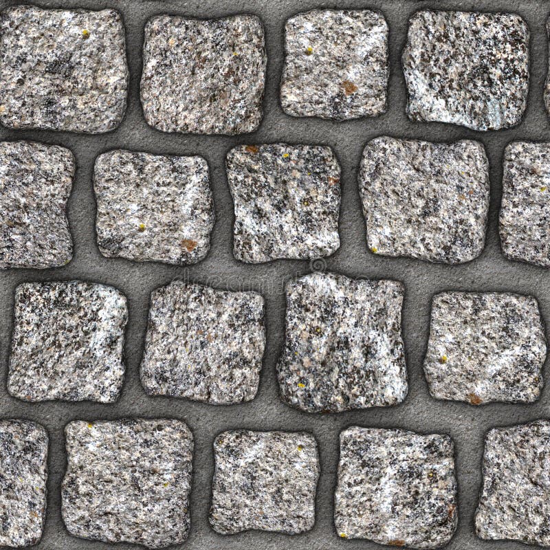 S062 Seamless Texture - Cobblestone Pavers Stock Illustration ...