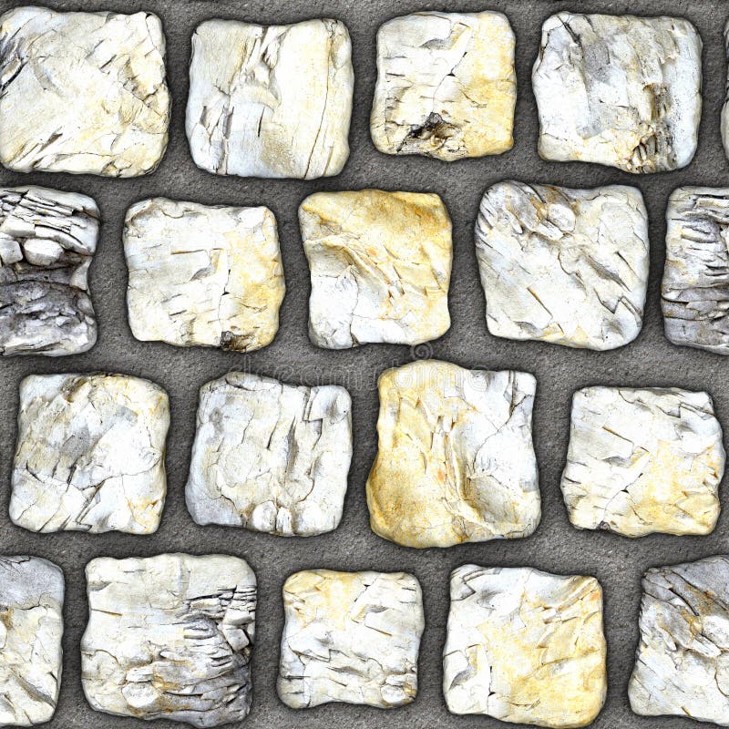 S060 Seamless Texture - Cobblestone Pavers Stock Illustration ...