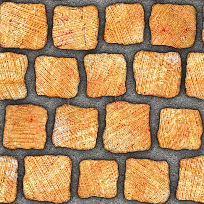 S070 Seamless Texture - Cobblestone Pavers Stock Illustration ...