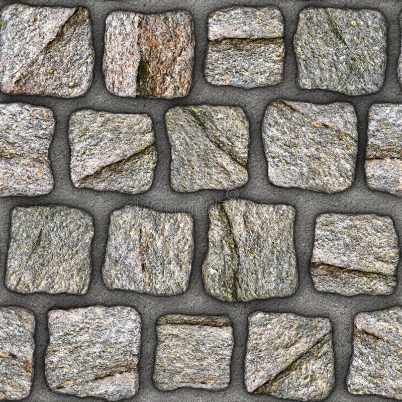 S079 Seamless Texture - Cobblestone Pavers Stock Illustration ...