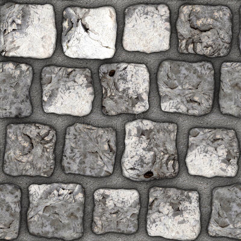S087 Seamless Texture - Cobblestone Pavers Stock Illustration ...