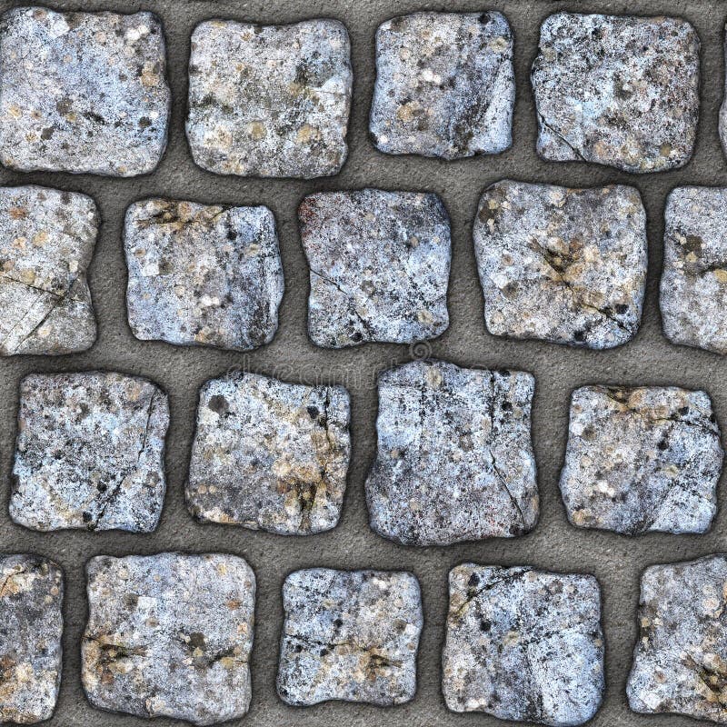S142 Seamless Texture - Cobblestone Pavers Stock Illustration ...