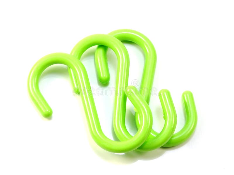 S-shape Hooks Isolated on White Background Stock Photo - Image of ...