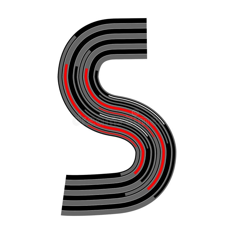 S-shaped design element. stock vector. Illustration of icon - 118216622