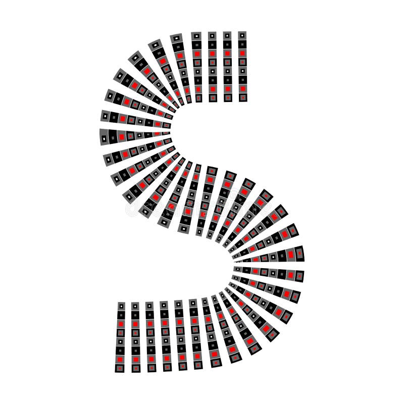 S-shaped design element. stock vector. Illustration of logo - 115088140