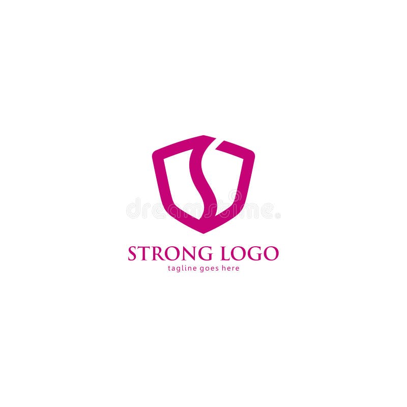 S Shield Logo Strong. Letter S Initial Design Stock Vector ...