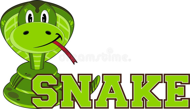 Cartoon Slippery Snake in Pot Stock Vector - Illustration of cobra ...