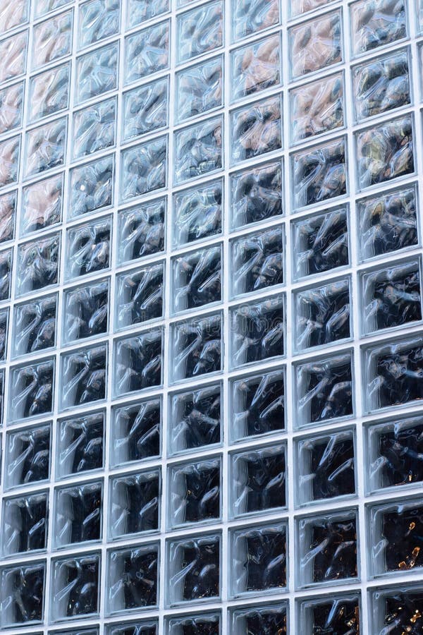 80s Style Interior Blurred Glass Blocks Stock Image - Image of light ...