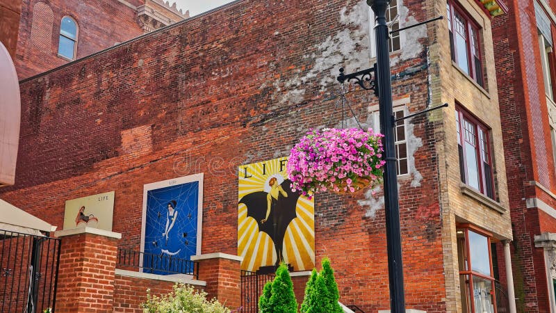 1930 S Style Murals in Downtown Springfield Oh Editorial Image - Image ...