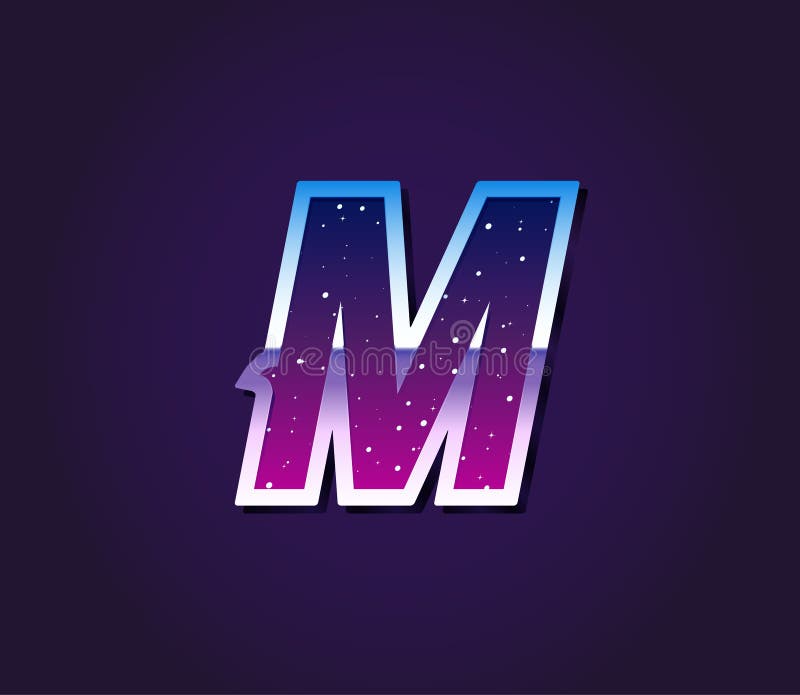 80s Style Retro Sci-Fi Universe Font Vector Stock Vector - Illustration ...