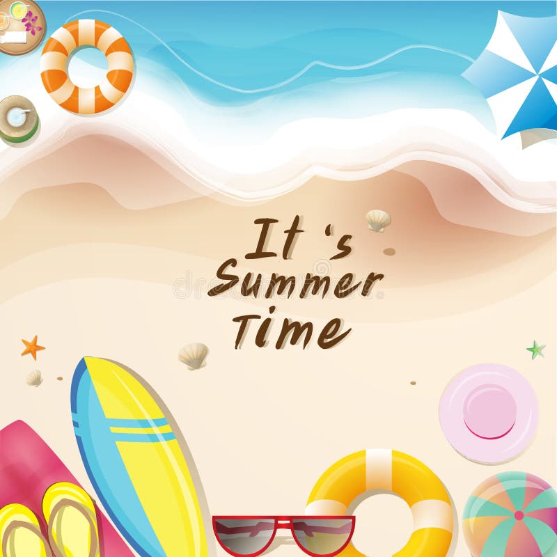 It S Summer Time. Let S Go To the Sea Stock Vector - Illustration of ...