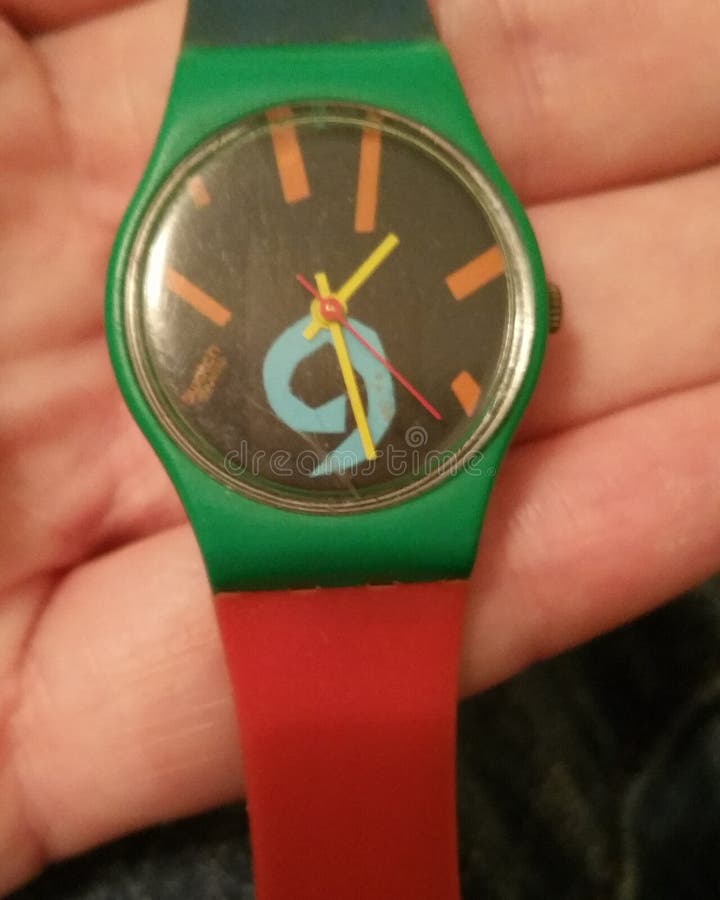 80s Swatch Watch stock image. Image of watch, swatch - 266539951
