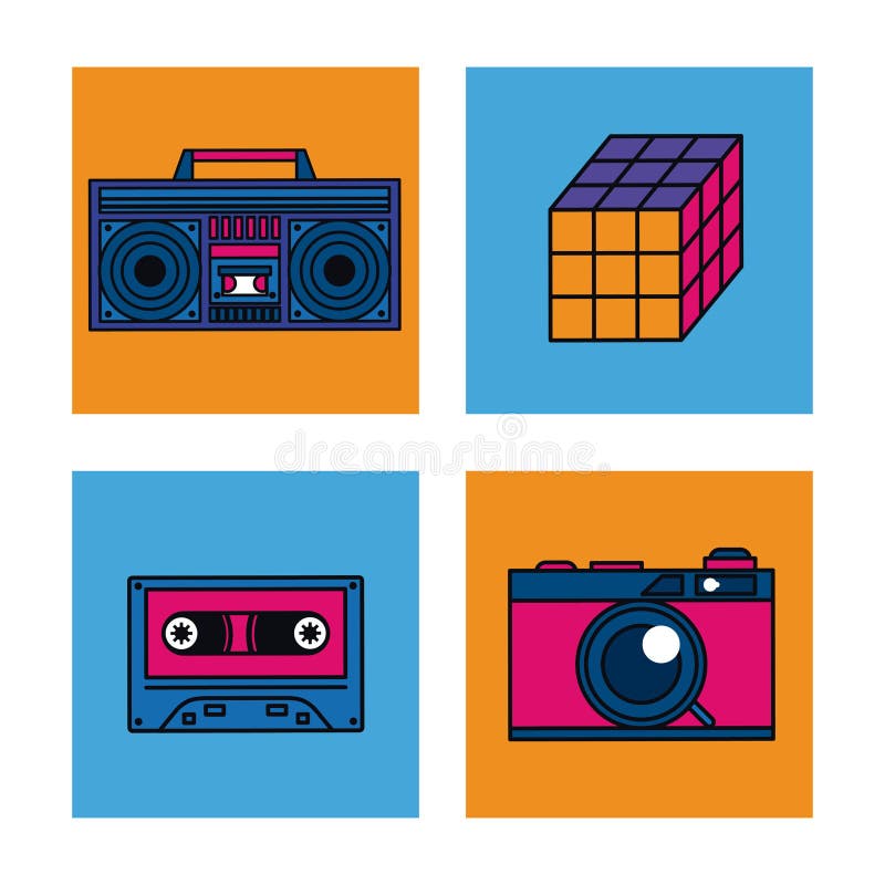 80s technology devices editorial stock image. Illustration of pattern ...