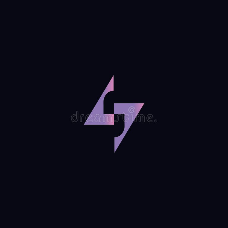 S Thunder Logo Simple Design Stock Vector - Illustration of poster ...