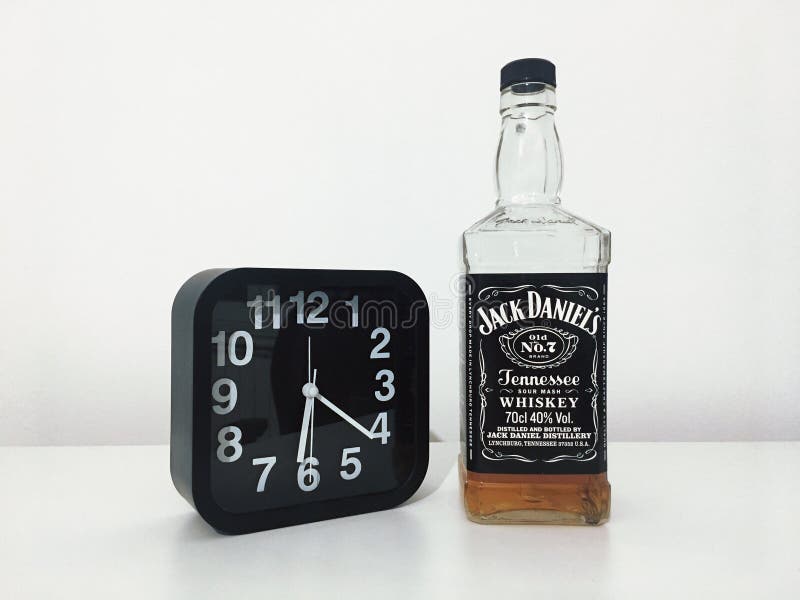 It`s time for whiskey editorial photo. Image of clock - 140885446