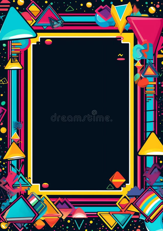 80s Toy Inspired Frame 80s Retro Nostalgic Stock Illustration ...
