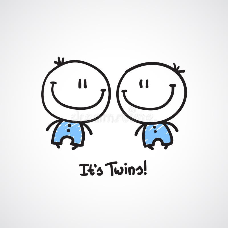 It s twins stock vector. Illustration of baby, little - 45268834
