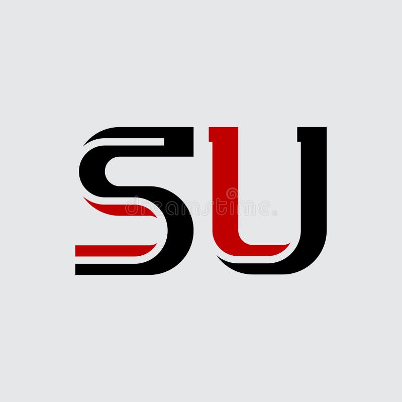 S and U - Initials or Logo. SU - Monogram or Logotype. Vector Design ...