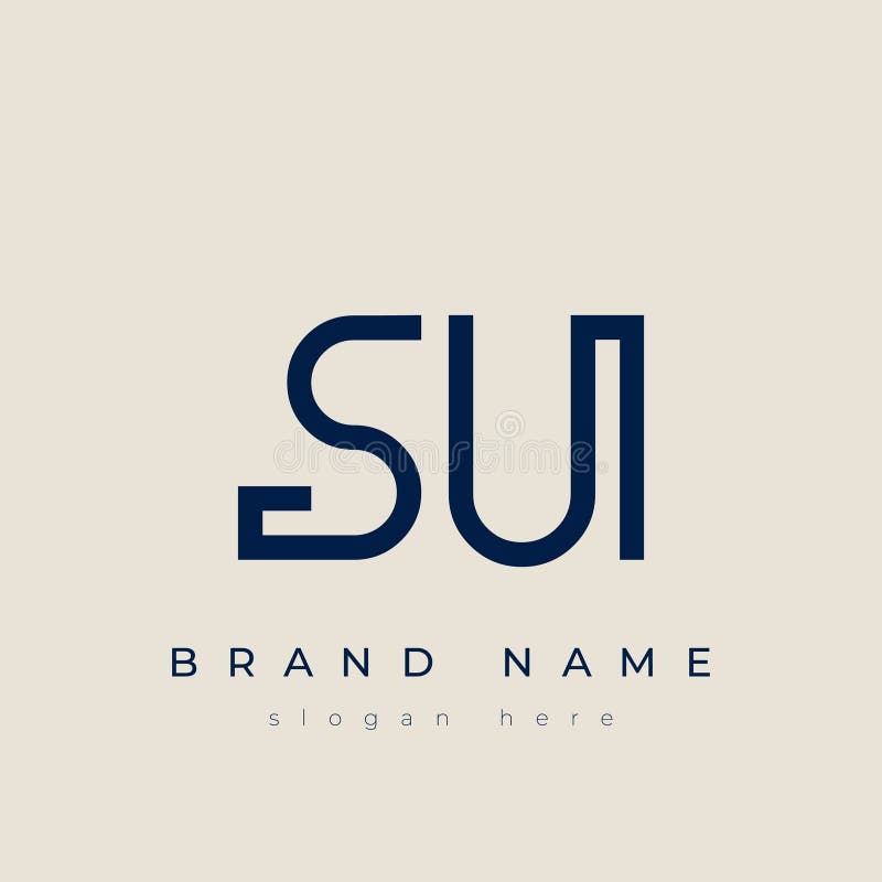SU Alphabet Letter Icon Logo Stock Vector - Illustration of concept ...