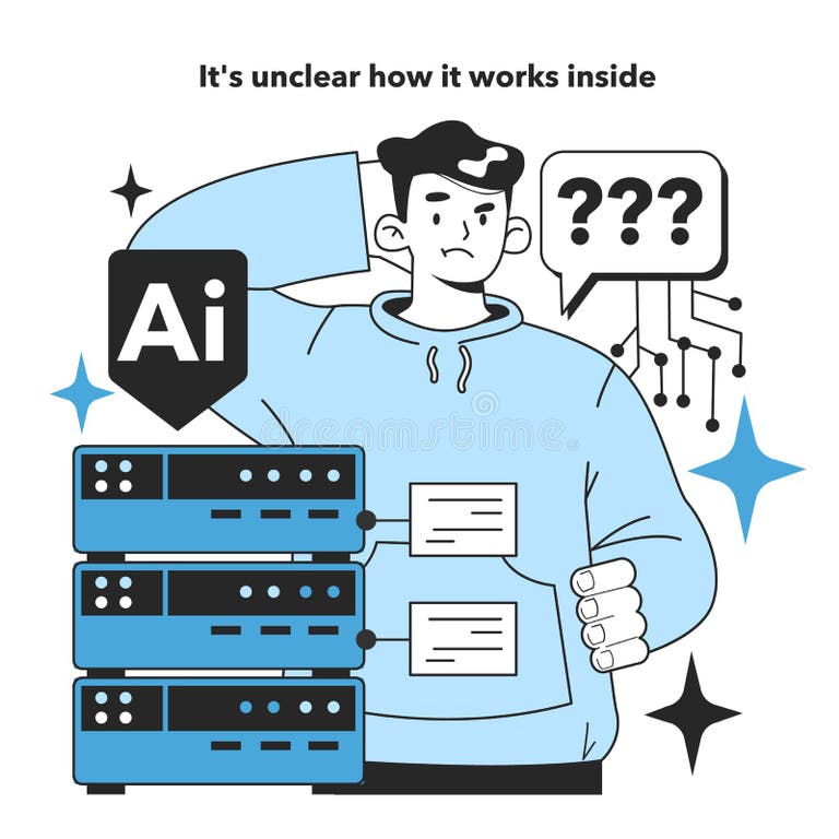 It S Unclear How Artificial Neural Network Works Inside. Self-learning Stock Vector ...