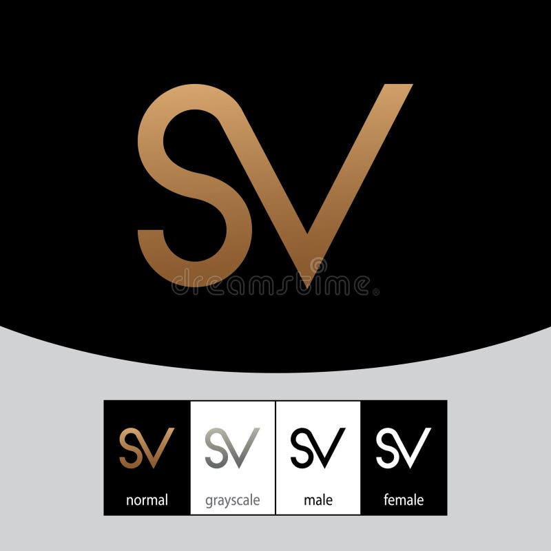 S and V Letter Logo Royal. - Vector Stock Vector - Illustration of ...