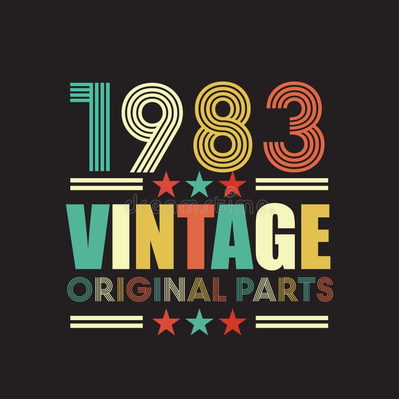 1983 Vintage T Shirt Design Vector, Vintage Design Stock Vector ...