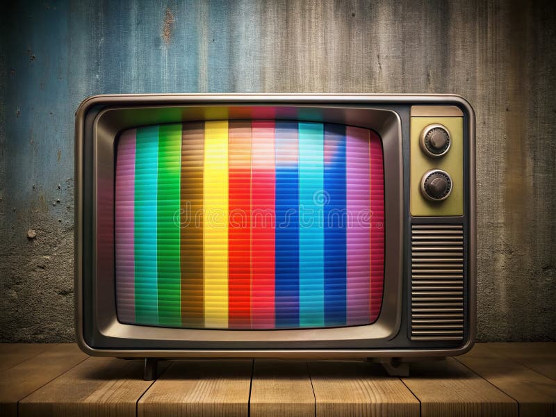 1960s Vintage Television Broadcast a Nostalgic Look at Retro Color Test ...