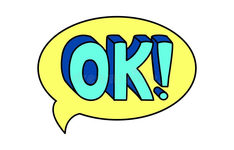 90s or Y2k Style Hand Drawn Elements with OK Text. Doodle Comic Style ...