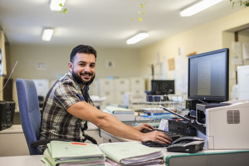 30s Young Hipster Man Style Working Stock Photo - Image of office, desk ...