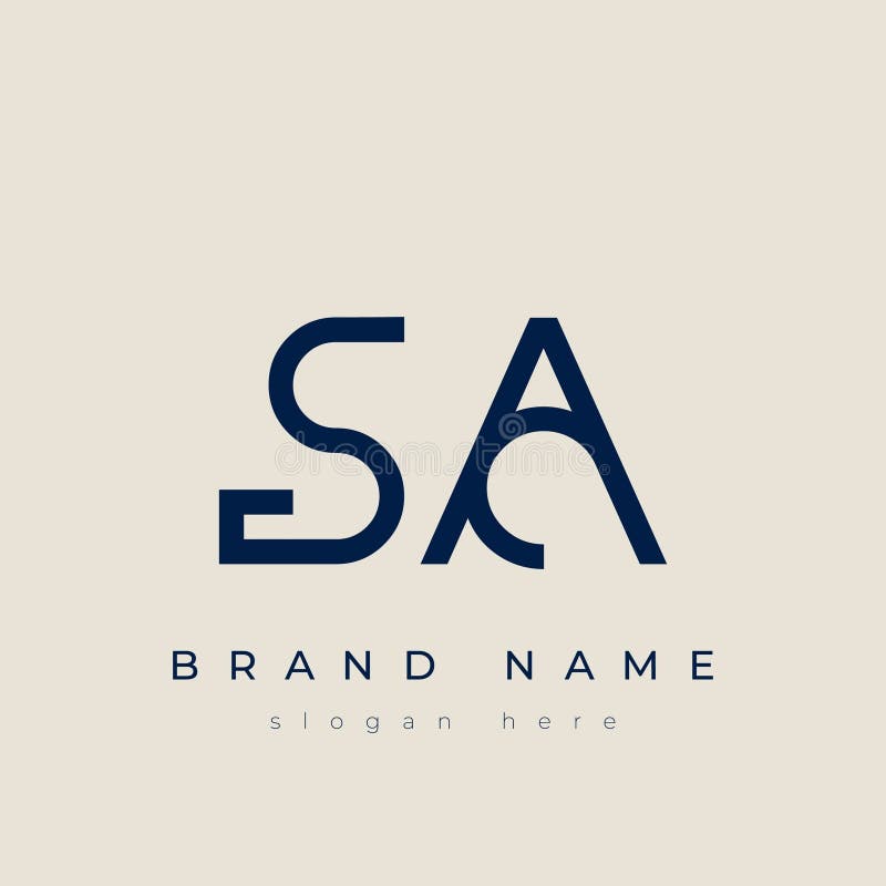 SA Alphabet Letter Icon Logo Stock Vector - Illustration of graphic ...