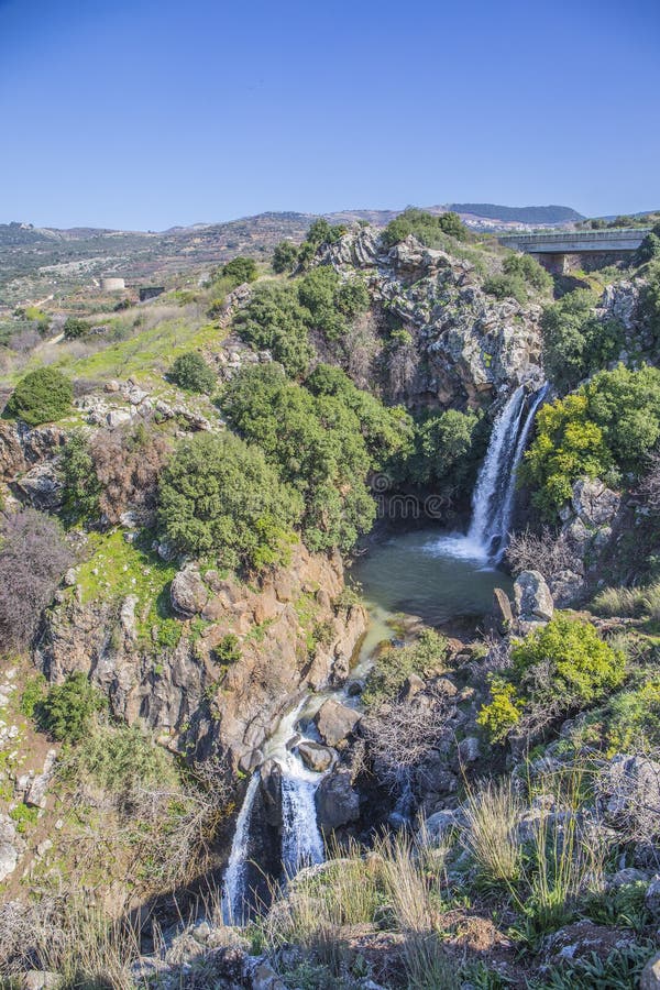Sa`ar Waterfalls in Israel stock image. Image of golan - 112341165