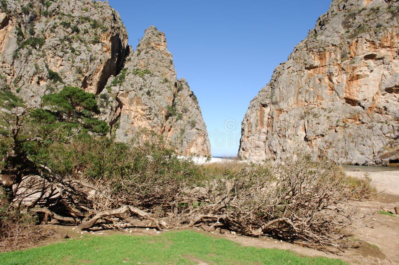 Sa Calobra stock image. Image of calobra, ocean, canyon - 9101643