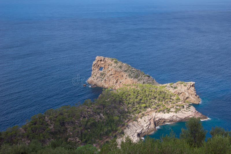 Sa Foradada stock photo. Image of blue, mountain, nature - 43792990