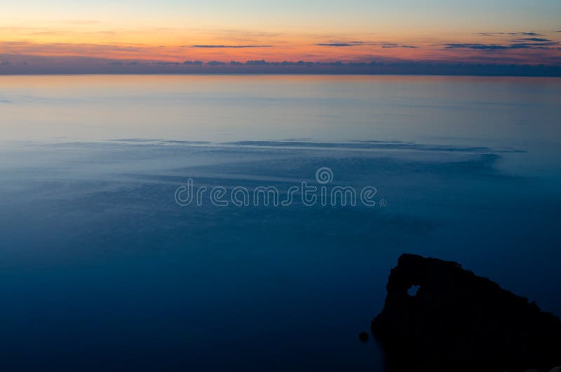 Sa Foradada stock photo. Image of travel, sunset, landscape - 90299748