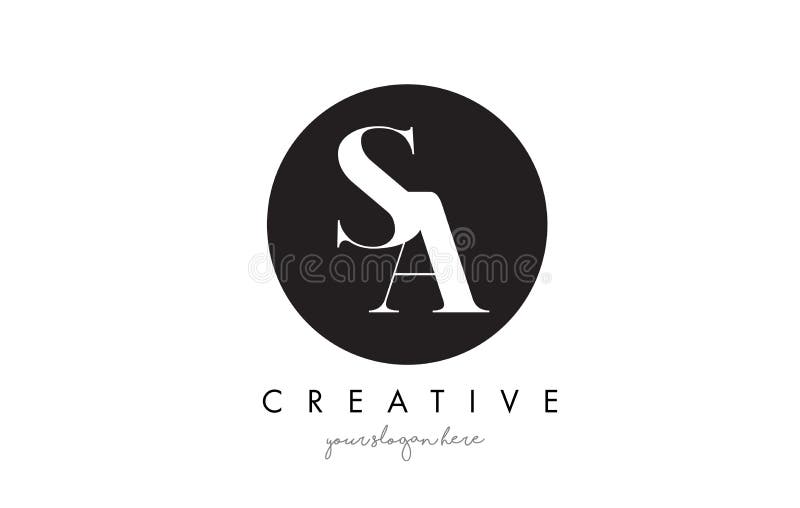 SA Letter Logo Circular Purple Splash Brush Concept. Stock Vector ...