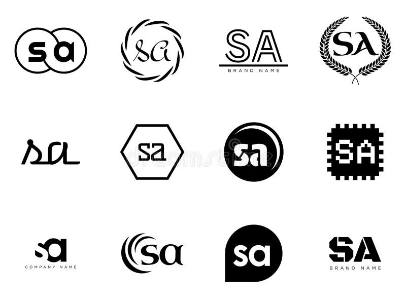 SA Logo Company Template. Letter S and a Logotype Stock Vector ...