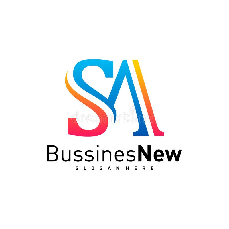 SA Logo Design Vector. Letter SA Logo Design Template Stock Vector ...