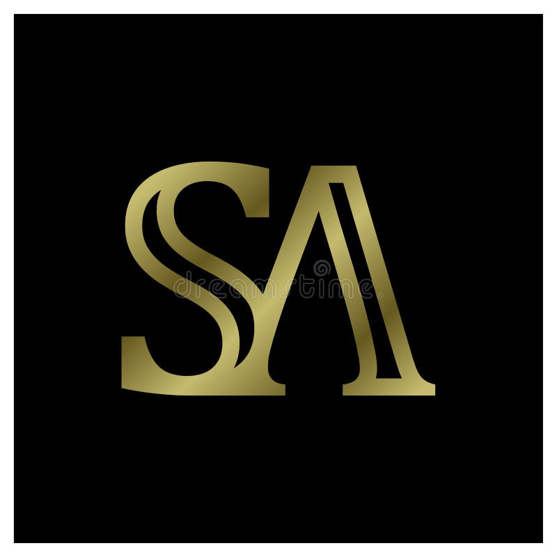 SA Logo Design Vector. Letter SA Logo Design Template Stock Vector ...