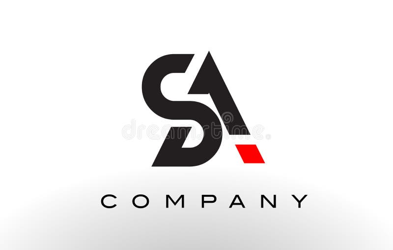 SA Letter Logo Design with Creative Modern Trendy Typography. Stock ...