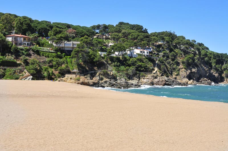 Sa Riera Beach in the Costa Brava, Spain Stock Image - Image of ...