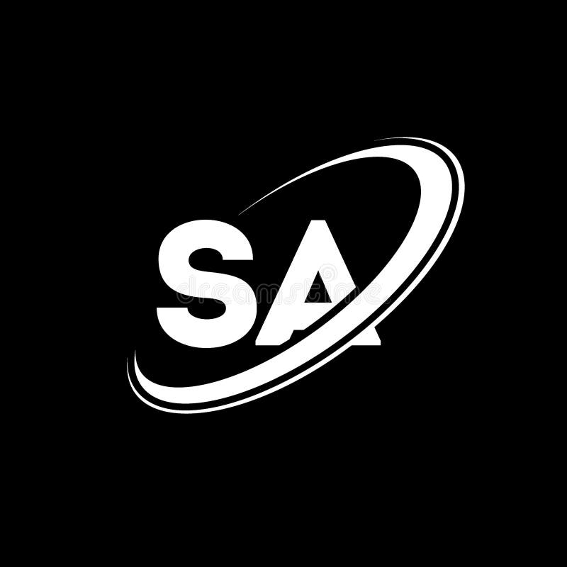 SA S a Letter Logo Design. Initial Letter SA Linked Circle Uppercase ...