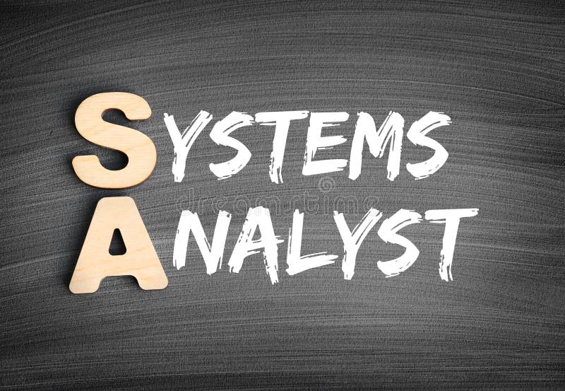 SA - Systems Analyst Acronym, Technology Concept on Blackboard Stock ...